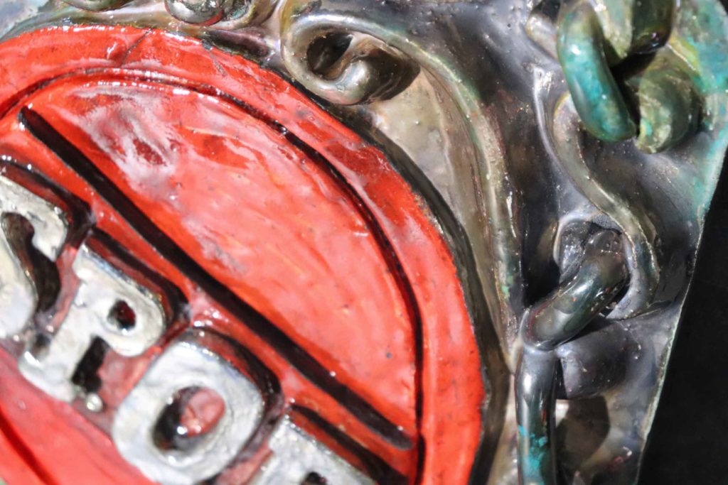 Scultura raku SPQR Roma - Cici Art Clay | Ceramica Raku