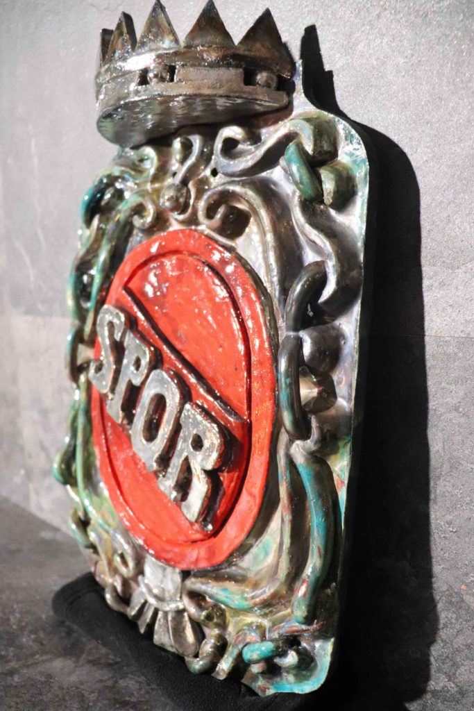 Scultura raku SPQR Roma - Cici Art Clay | Ceramica Raku